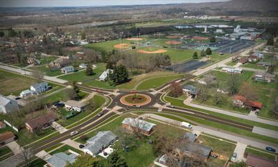 A roundabout to connect River Road, Groh Lane and Chateau Way in ...