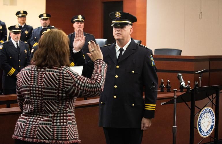 Scott Caudill sworn in as new Fort Wayne police chief | Police/Fire ...
