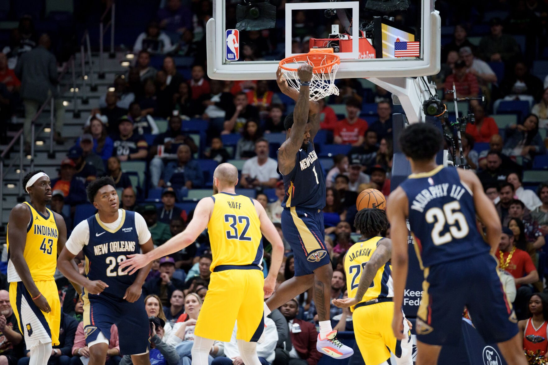 Zion Williamson ties season high with 29 points as Pelicans beat Pacers ...