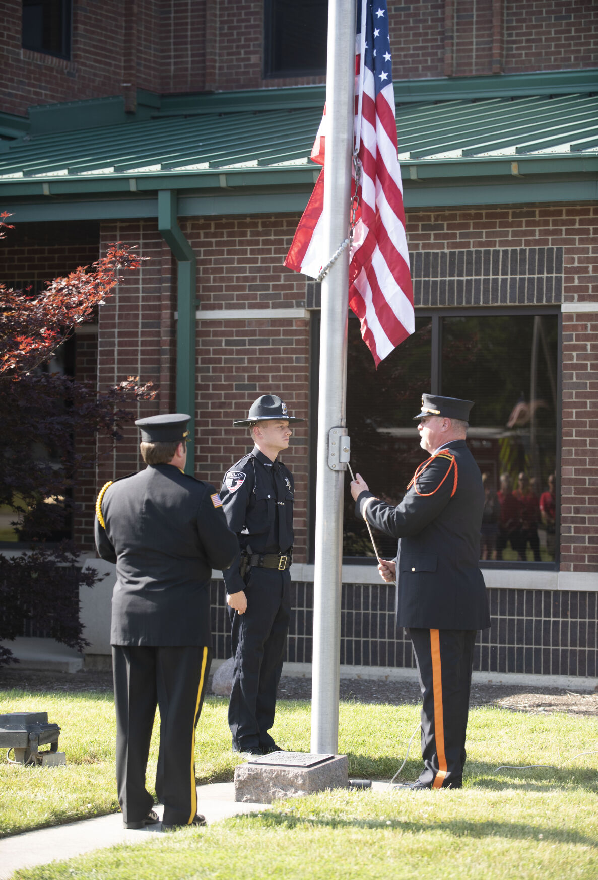 Hoisting new flag on National Flag Day | Local | journalgazette.net