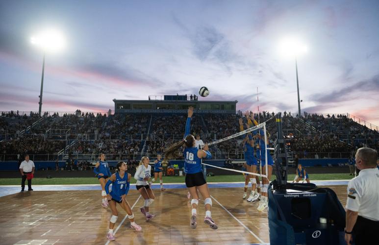 Carroll volleyball beats Homestead under stadium lights | High Schools ...