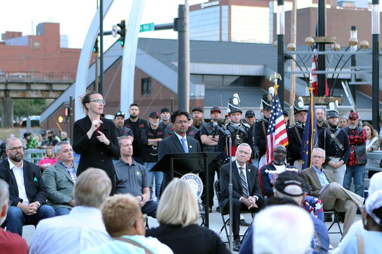 Veterans Memorial Bridge aglow at dedication | Local | journalgazette.net