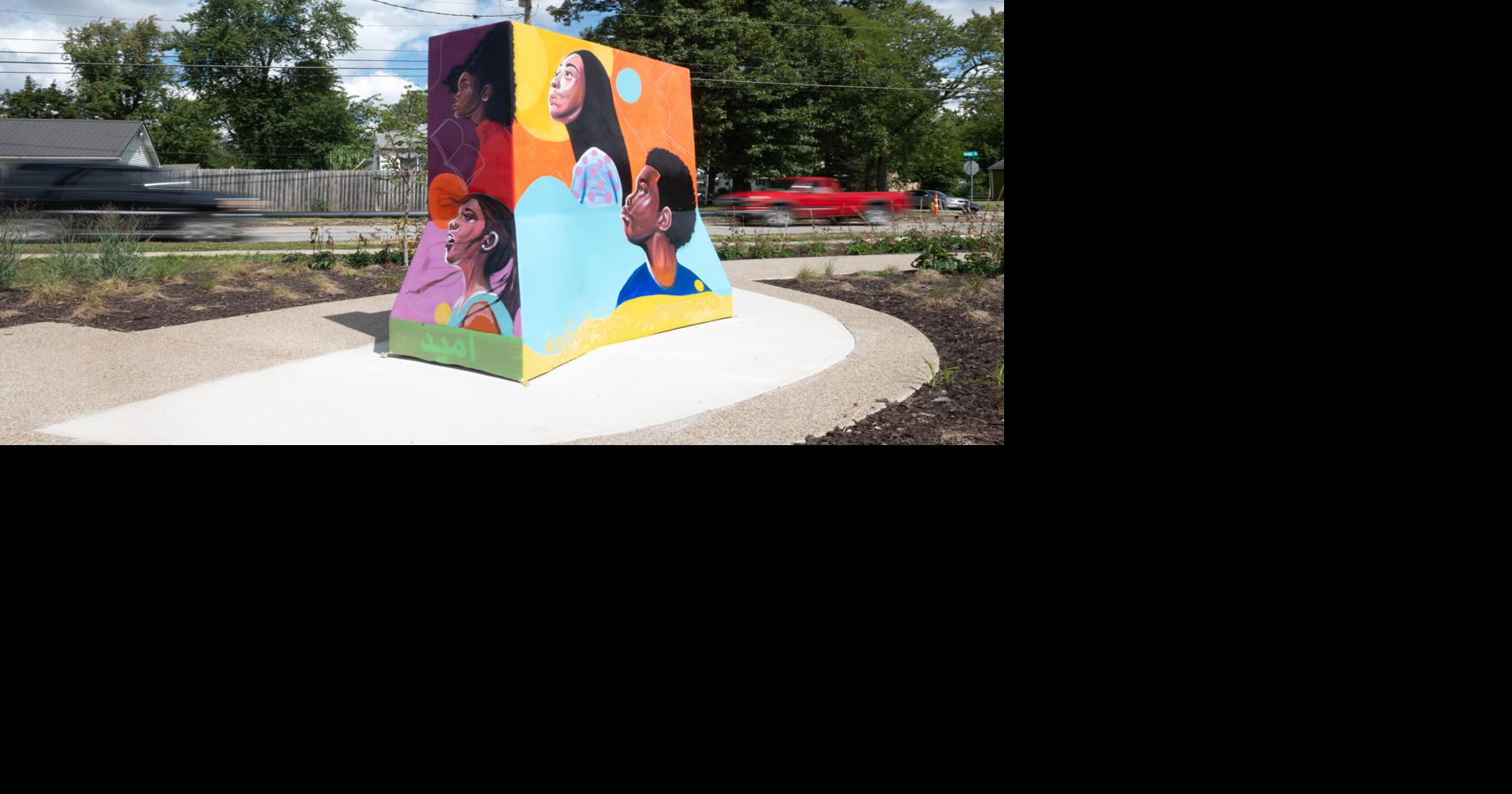 I am Allen sculpture offers a solid foundation at Fort Wayne's Brewer ...