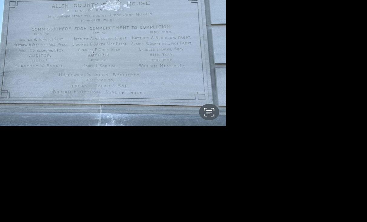 Contractor hired to repair historic Allen County Courthouse cornerstone that was vandalized ...