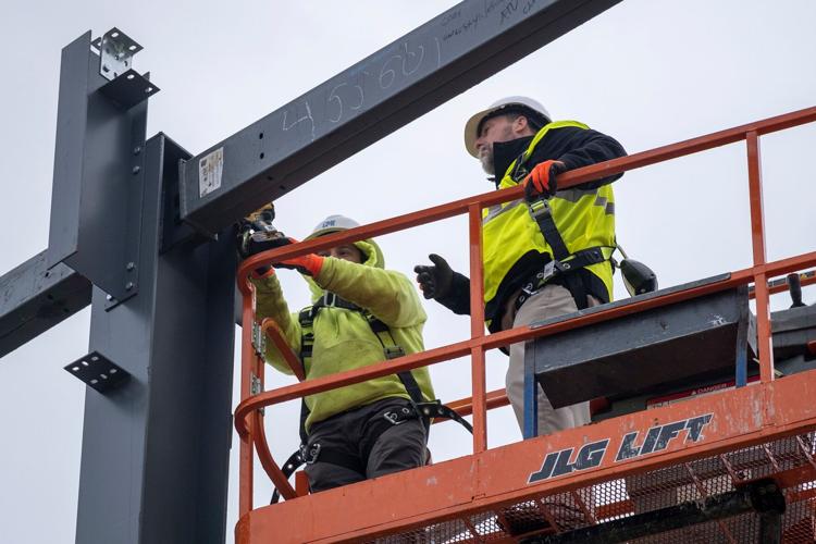 Contractors celebrate milestone in $5.4 million shell building near ...