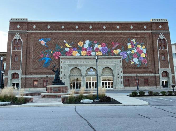 University of Saint Francis' downtown Fort Wayne mural pieced together ...