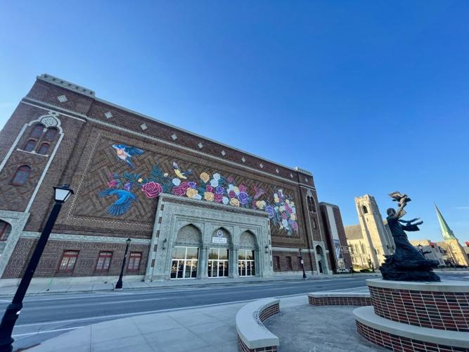 University of Saint Francis' downtown Fort Wayne mural pieced together ...