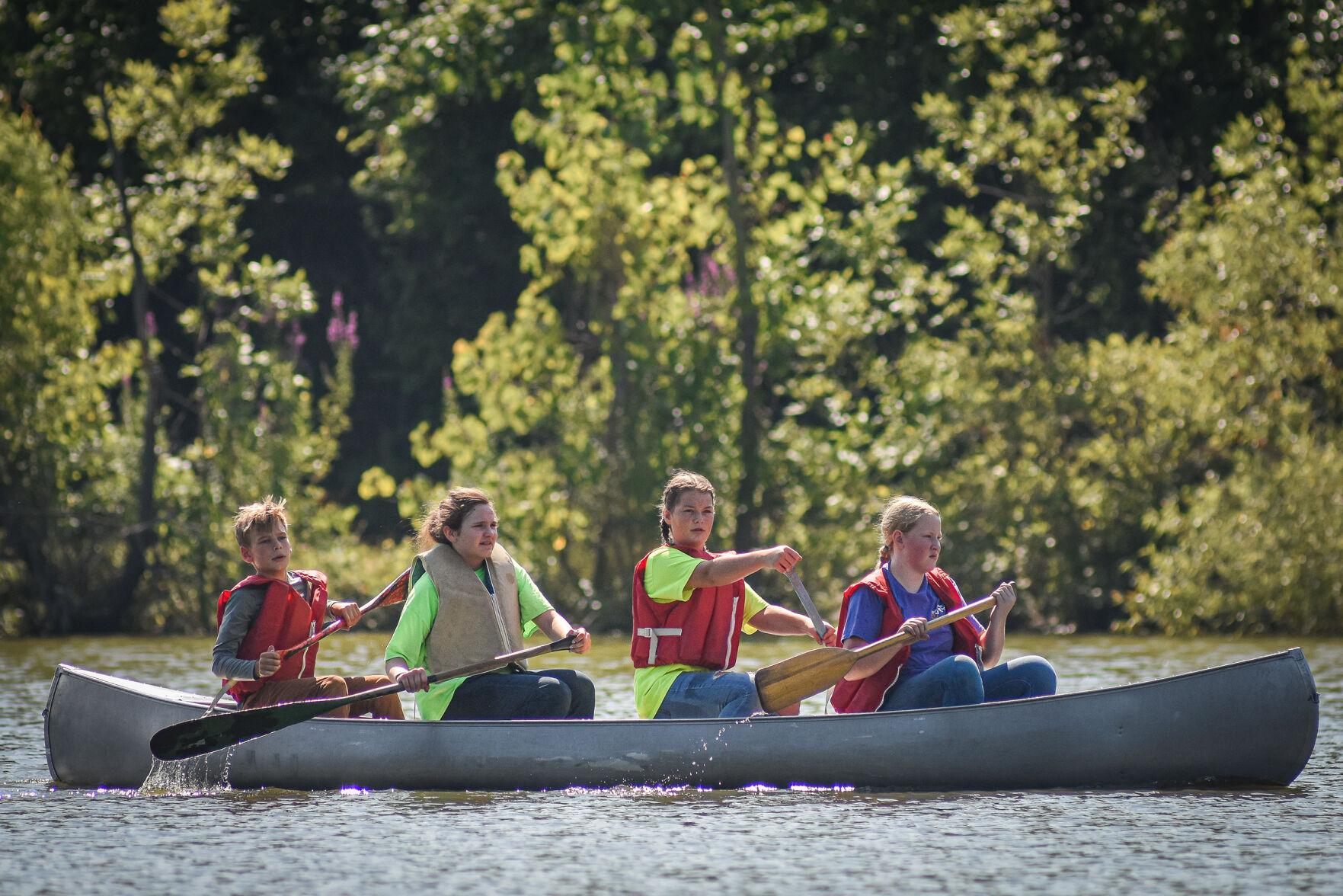 Campers at Franke Park in Fort Wayne canoe along Shoaff Lake | Local ...