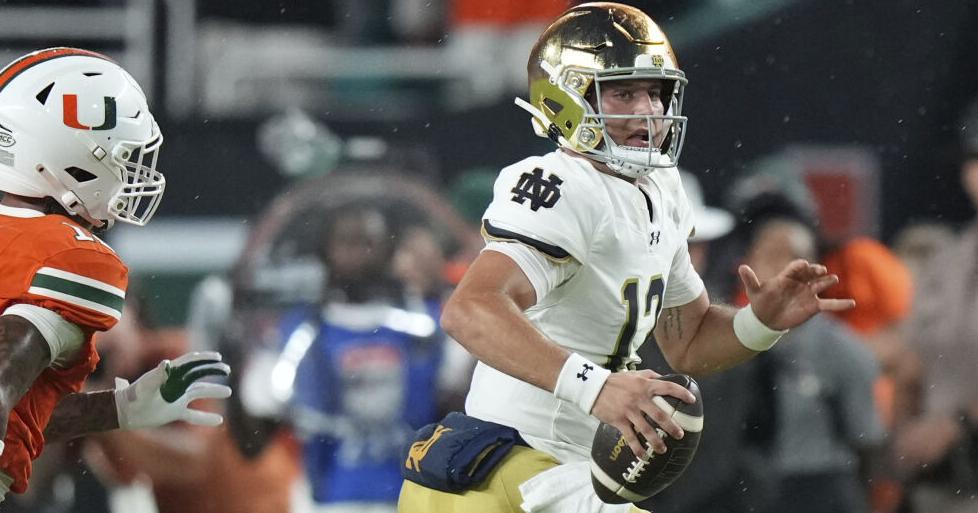 Notre Dame falls to Miami on late field goal despite Carr's heroics ...