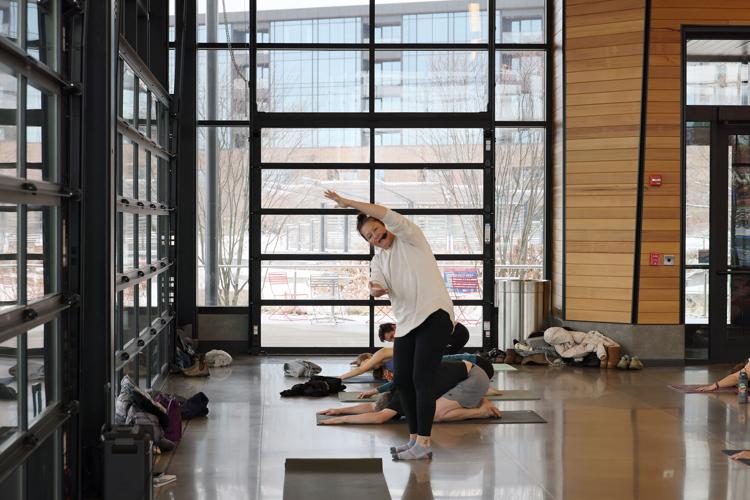 Pilates on the Riverfront at Promenade Park in Fort Wayne, Indiana ...