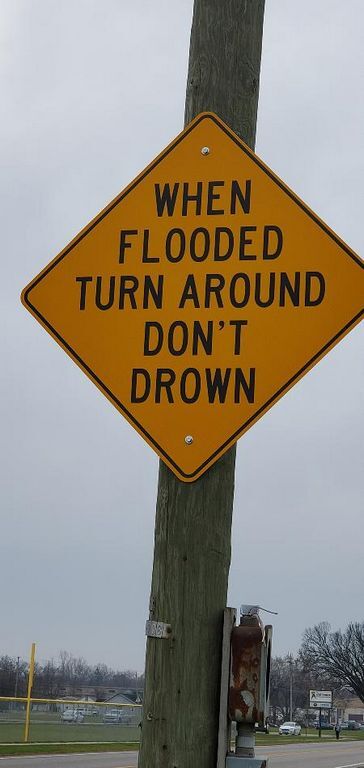 Signs warn drivers of flood dangers | Local | journalgazette.net
