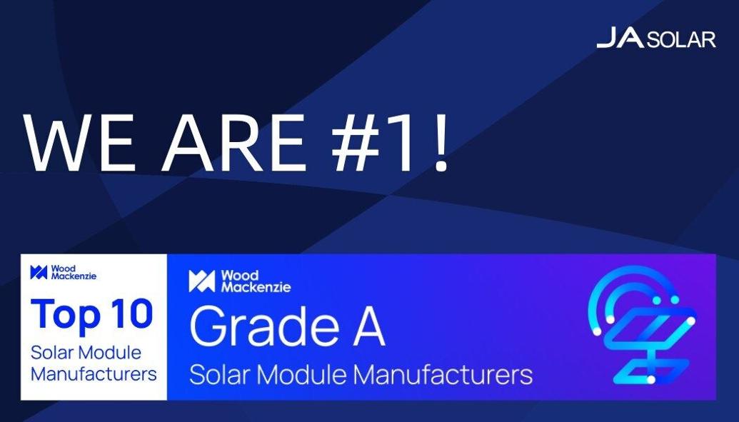 JA Solar Ranked No. 1 Global Solar Module Manufacturer by Wood ...