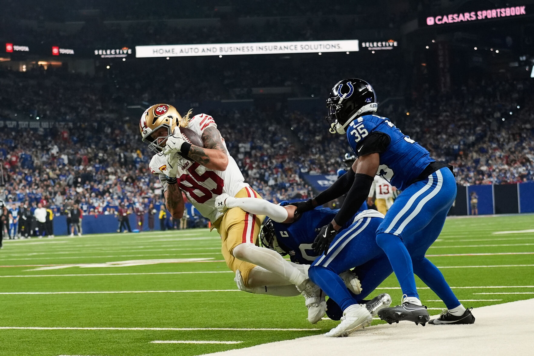 Kittle misses practice with ankle injury, status for Niners' game ...