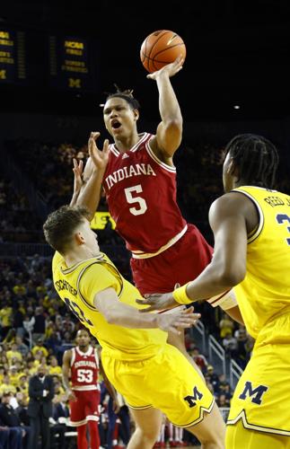 No. 18 Indiana beats Michigan, 62-61, takes over second place in Big ...