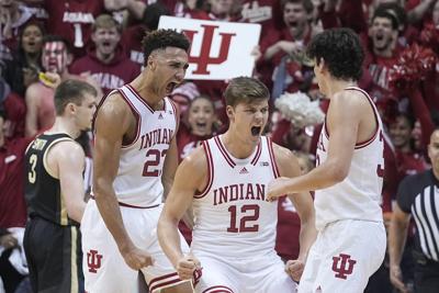 No. 21 Indiana beats No. 1 Purdue, 79-74, first win over No. 1 since ...