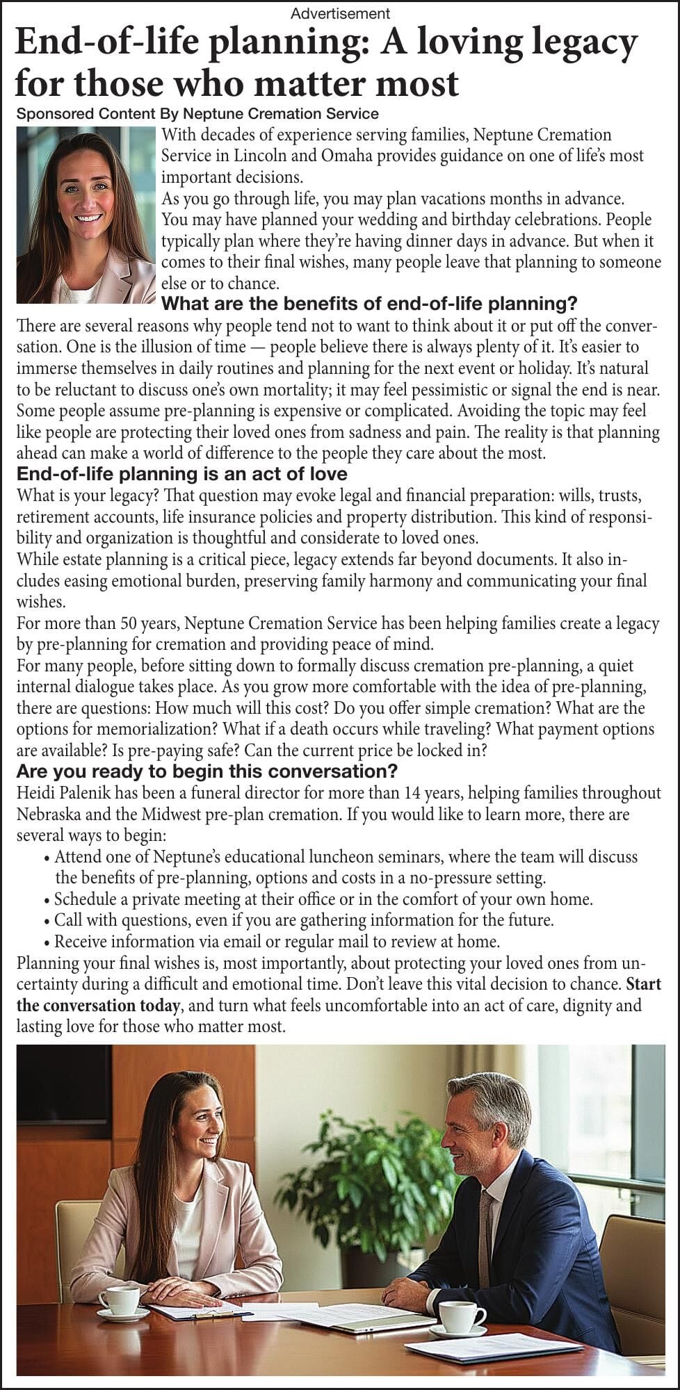 NEPTUNE SOCIETY - Ad from 2026-06-07