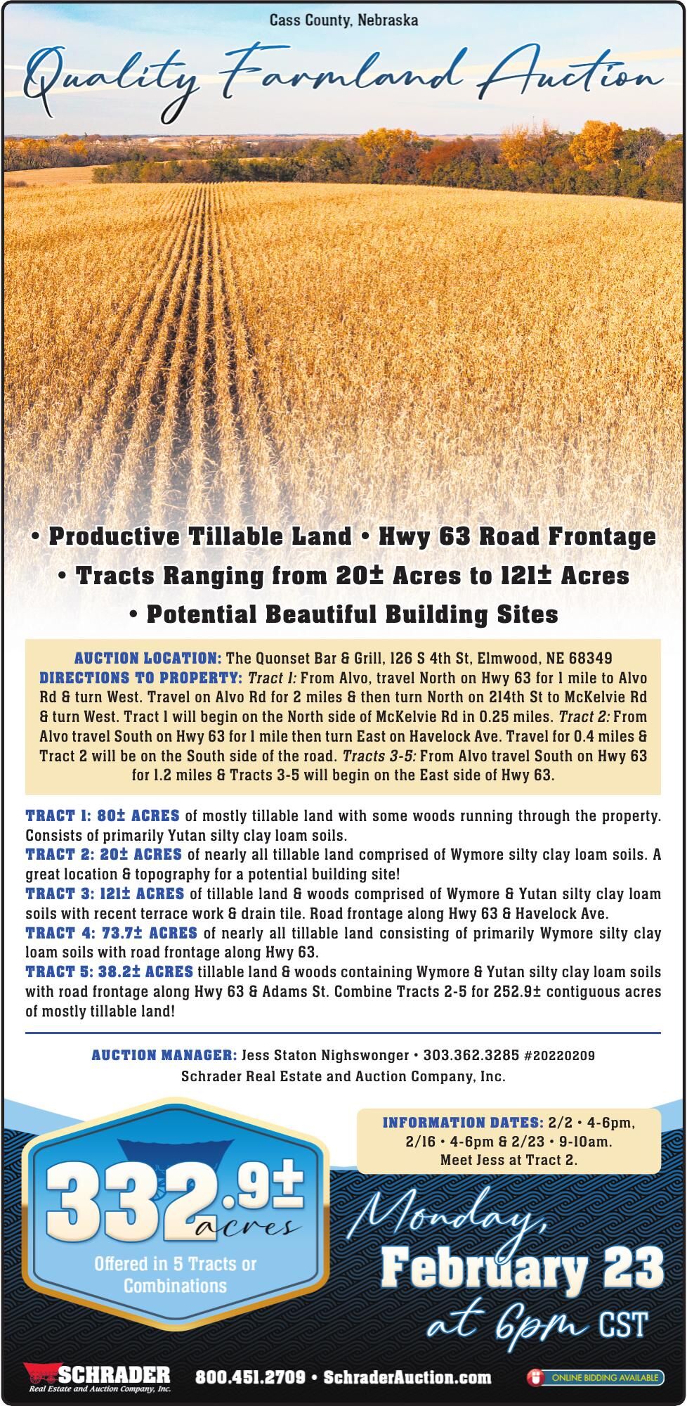 SCHRADER REAL ESTATE & AUCTION - Ad from 2026-01-25