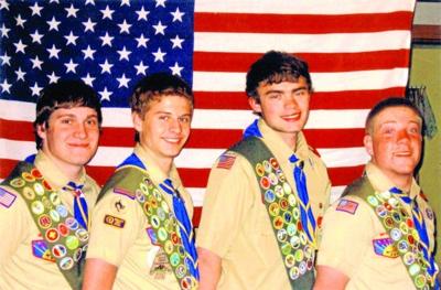 Four members of Troop #8 to receive Eagle Scout awards Sunday