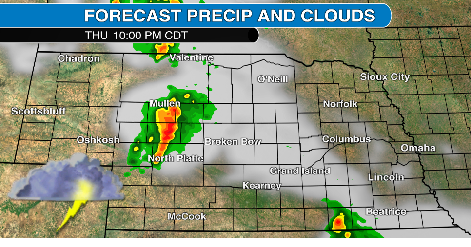Chance of severe storms in Nebraska Thursday and Friday