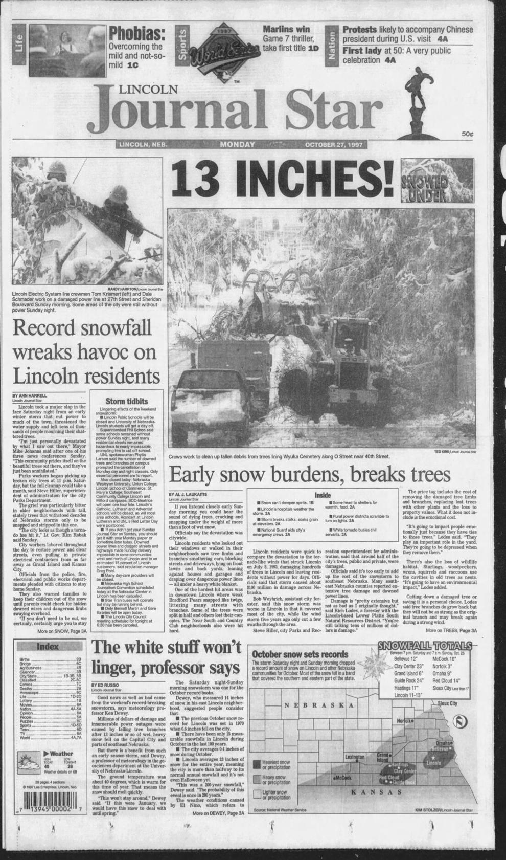 Extra! Extra! Read all about the historic October snowstorm.