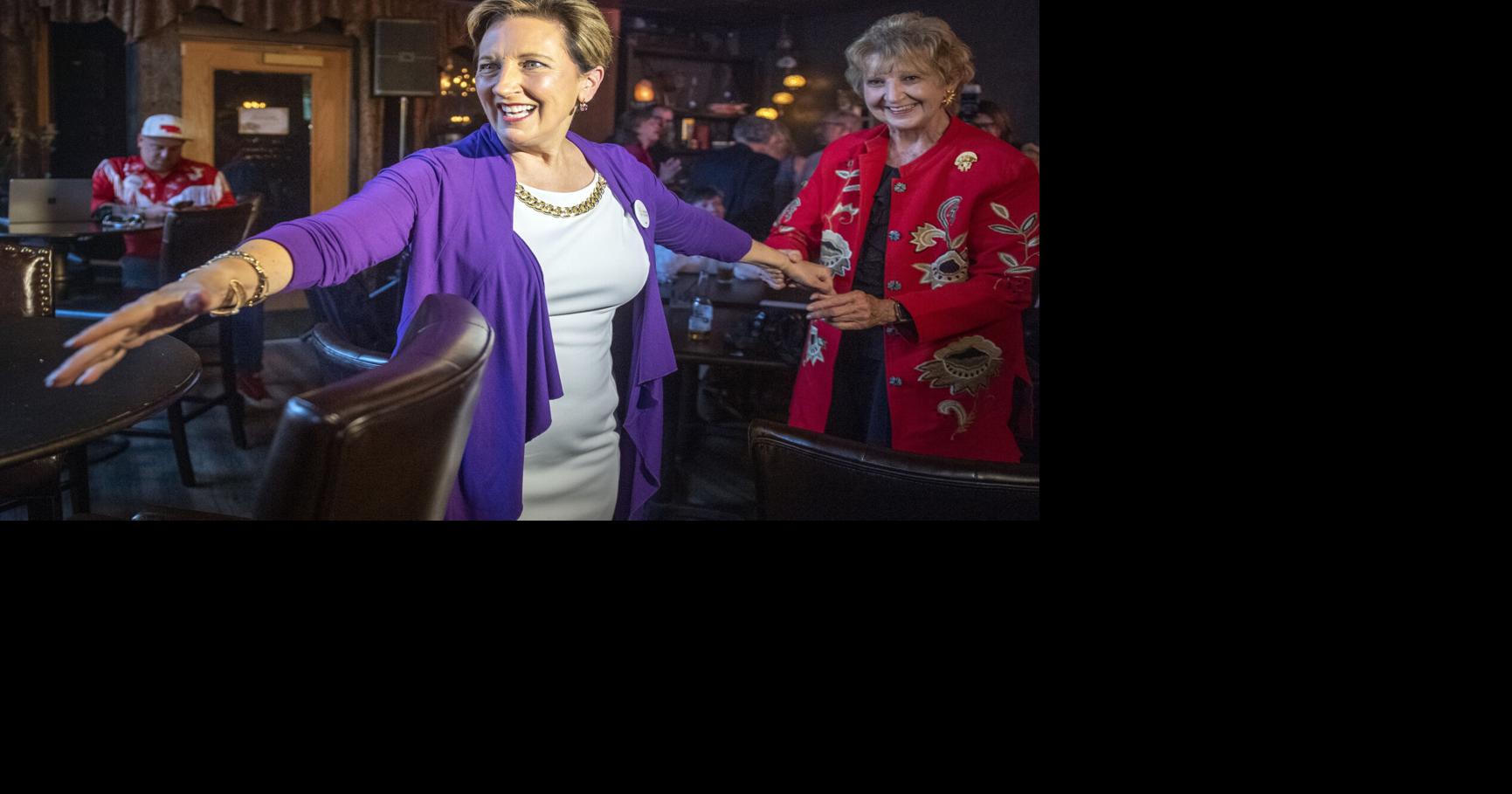 Patty Pansing Brooks addresses supporters in concession speech