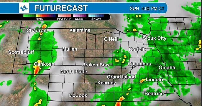Multiple Rounds of Thunderstorms in Nebraska Sunday-Monday