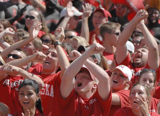 Husker fans throw the bones