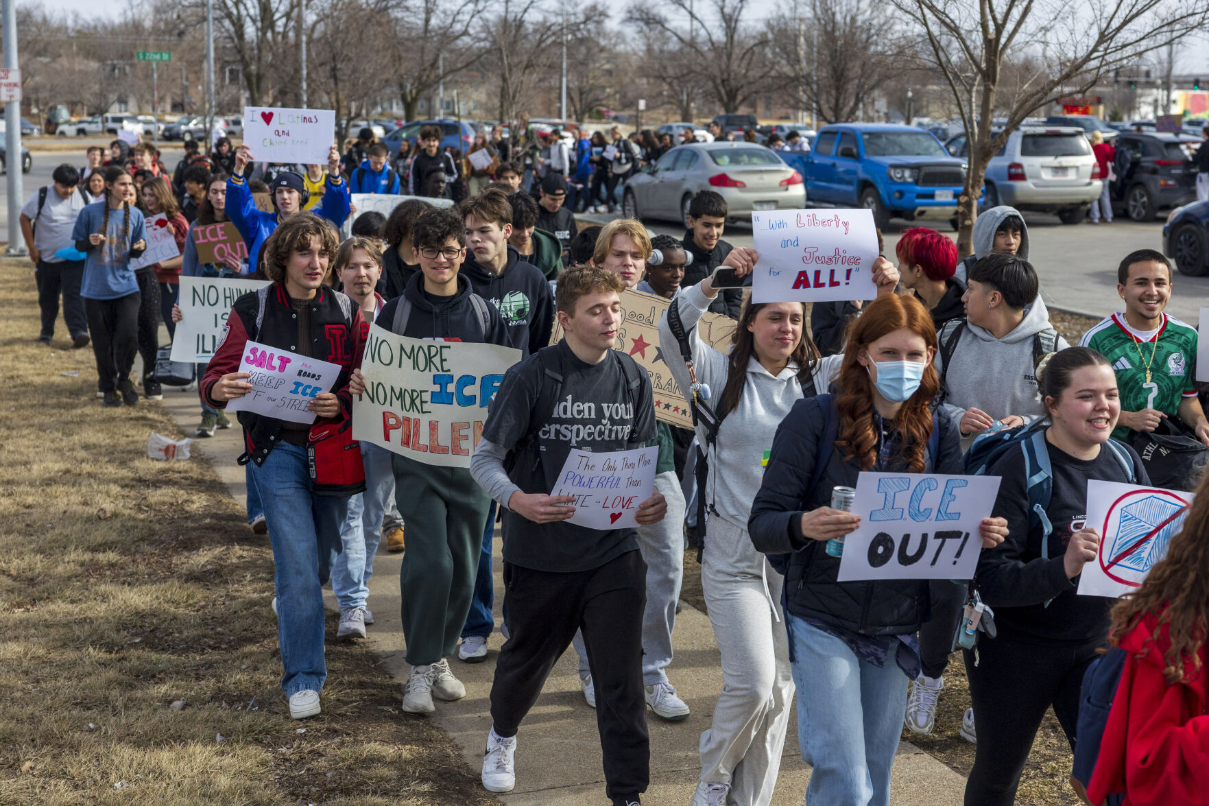 Lincoln students protest ICE at Nebraska Capitol