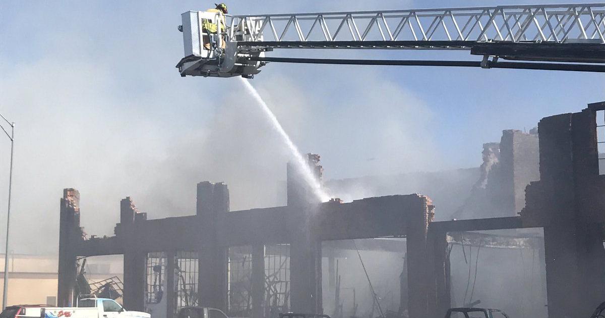 Fire guts building in downtown Hastings