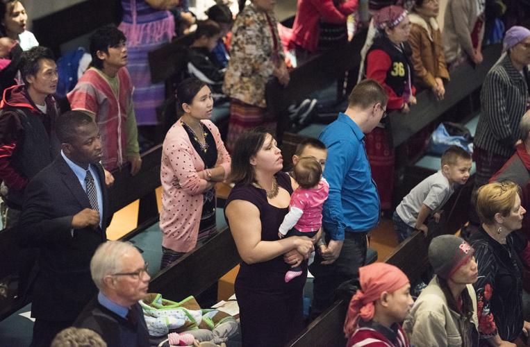 Diverse congregations celebrate unity in trilingual service