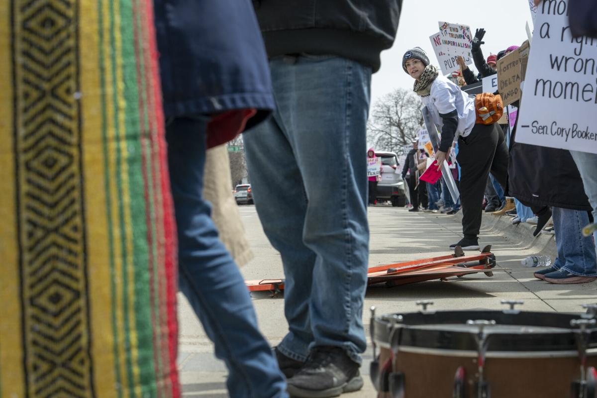 Hands Off anti-Trump protest held at Nebraska State Capitol