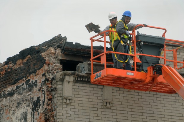 Demolition begins on Romantix, Gourlay Piano buildings
