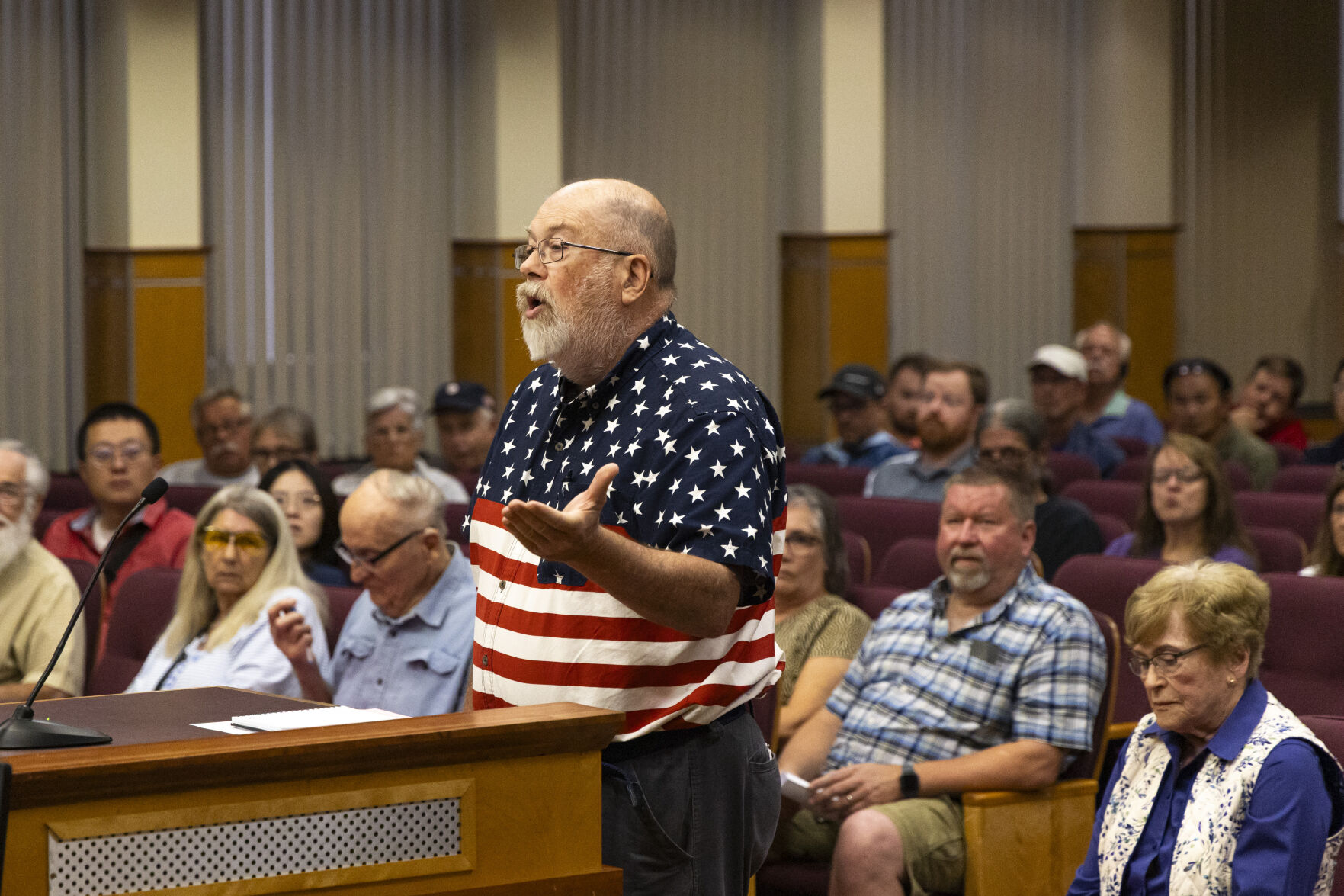 Pink postcard hearing draws dozens to vent on property taxes