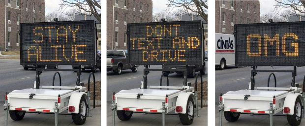 UNL police use snappy message to combat texting while driving