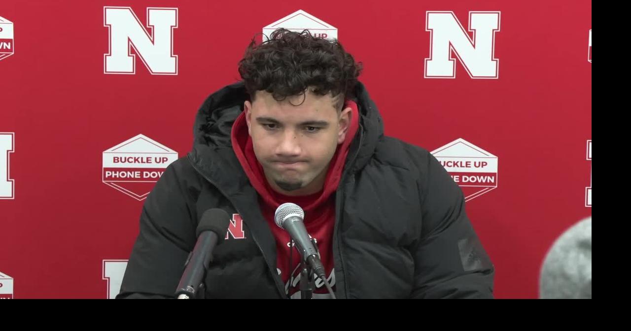 Nebraska quarterback Dylan Raiola after the Iowa game — Nov. 29