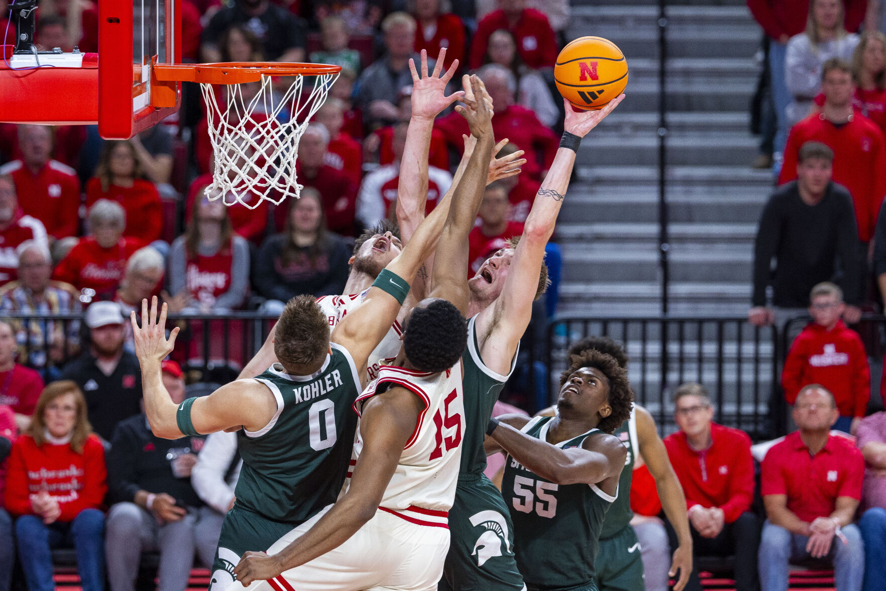 Photos: Nebraska men's basketball hosts Michigan State, Jan. 2, 2026