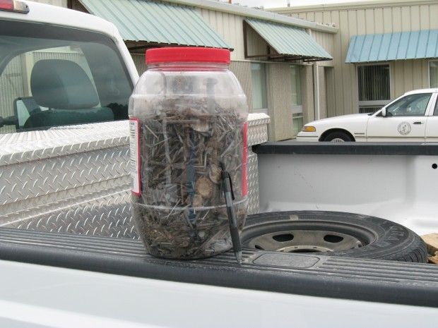Huge magnets clean metal off the roads, save tires
