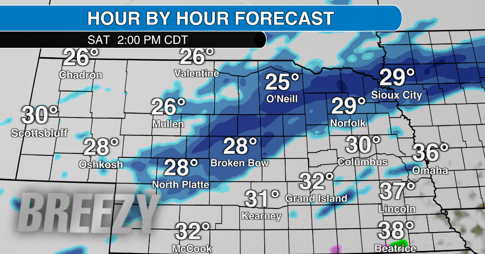 Snow and unseasonably cold in Nebraska this weekend