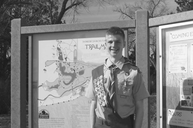 Eagle Scout builds kiosk for Pioneers Park Nature Center