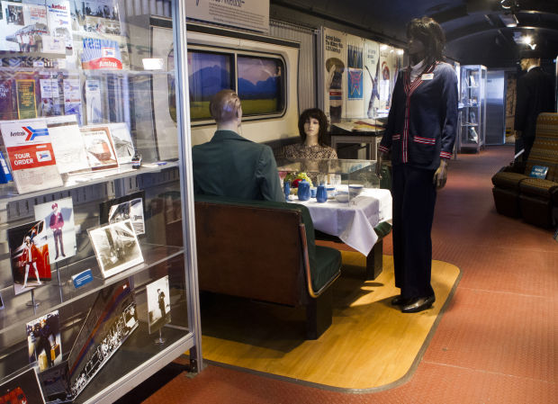 Amtrak train on display this weekend