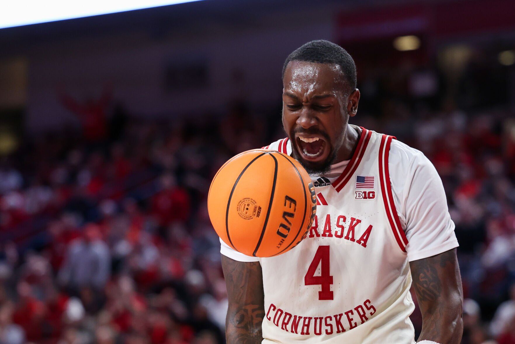 Heinrich Haarberg wins Nebraska football dunk contest