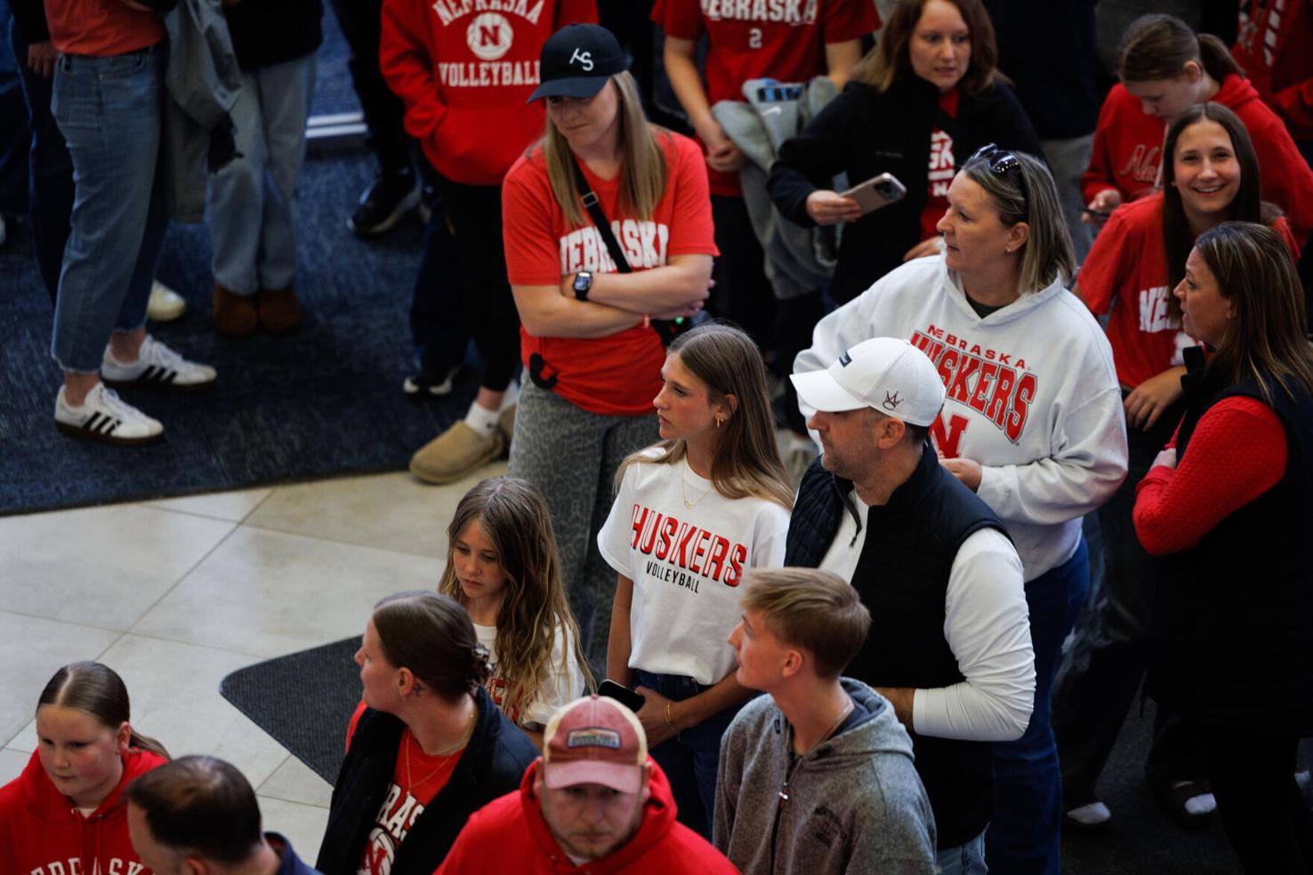Nebraska volleyballs Bergen Reilly, Andi Jackson at Scooters