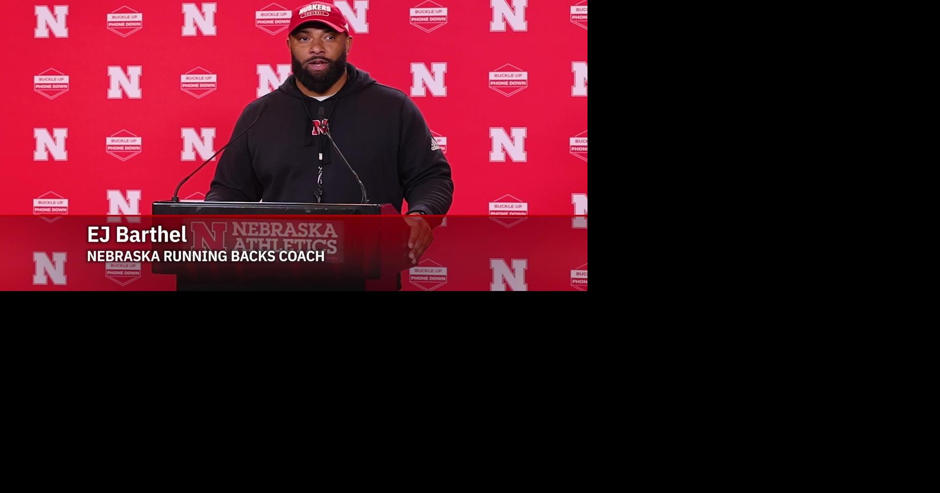Nebraska running backs coach EJ Barthel full post-practice press confrence