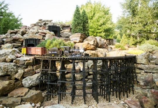 Backyard railroad a scene straight out of rural America