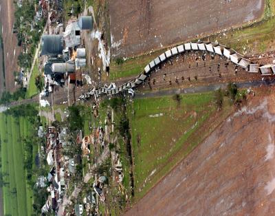 Widest tornado damage path