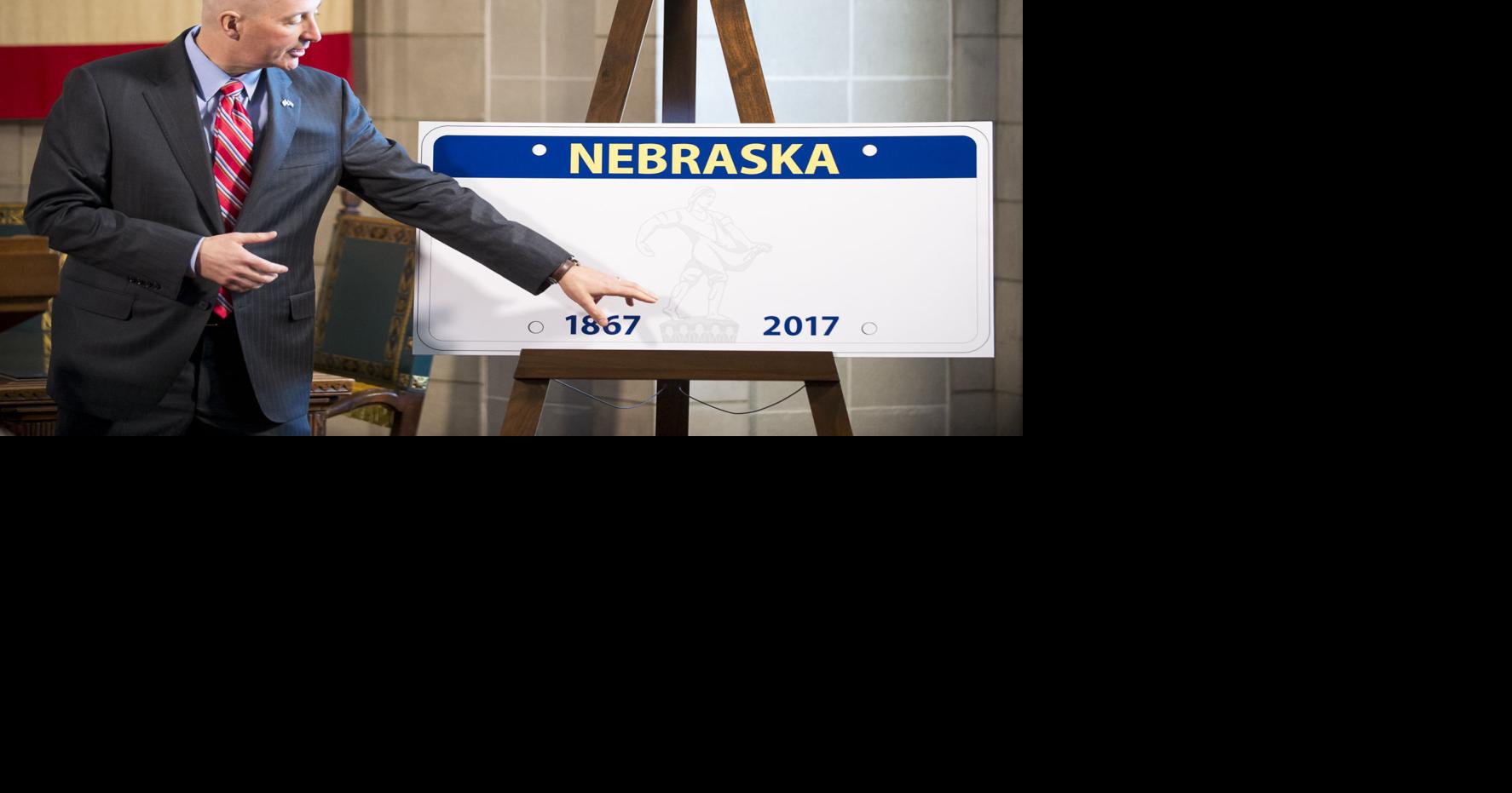 New Nebraska license plates mark Sower's first appearance