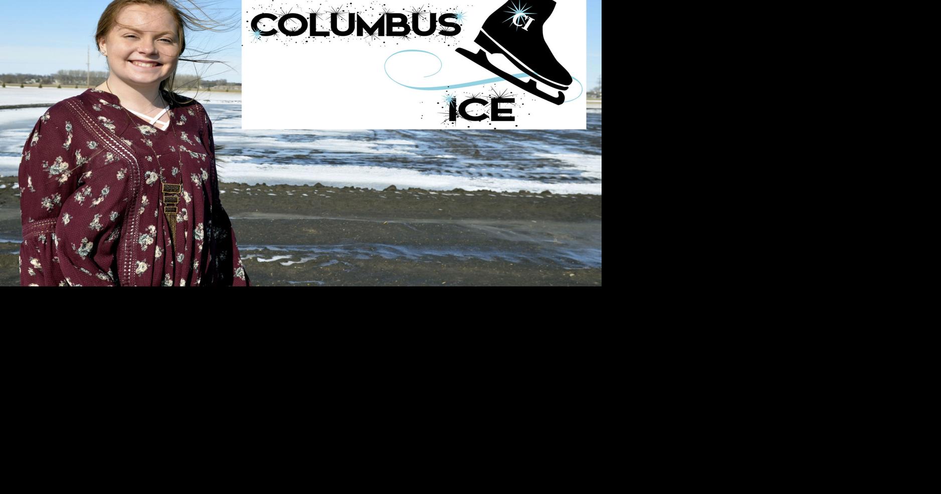Columbus Ice project skating along