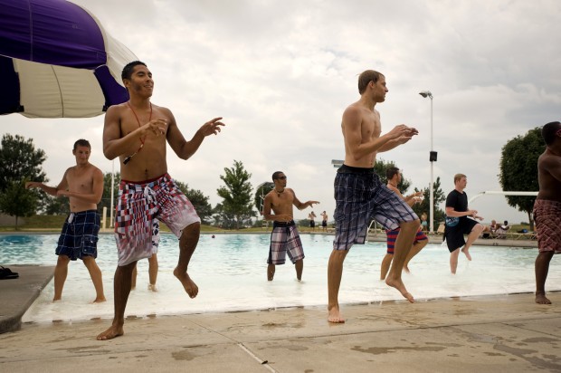 Lincoln pools team up for citywide flash mob