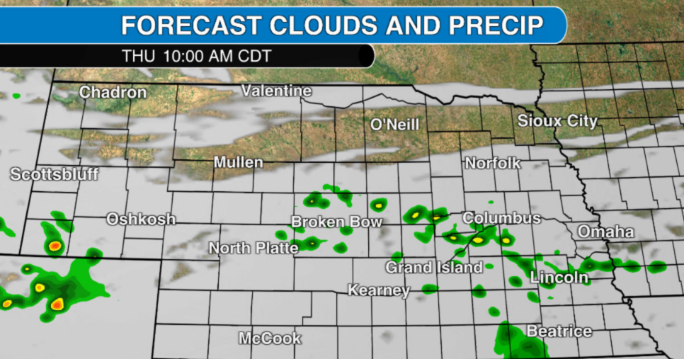 Pleasant temperatures, but rain chance expected to linger across Nebraska
