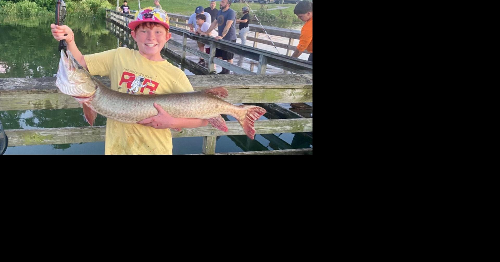 Catching huge muskie at lake shocks Omaha youngster